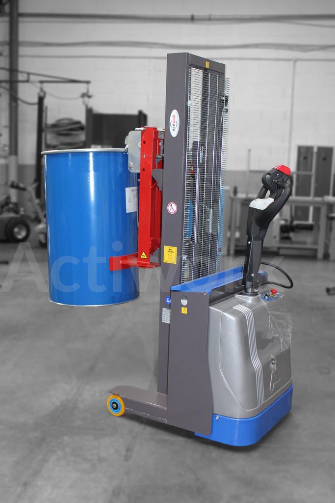 Gerbeur électrique avec griffe à fûts 300 kg | Actiwork
